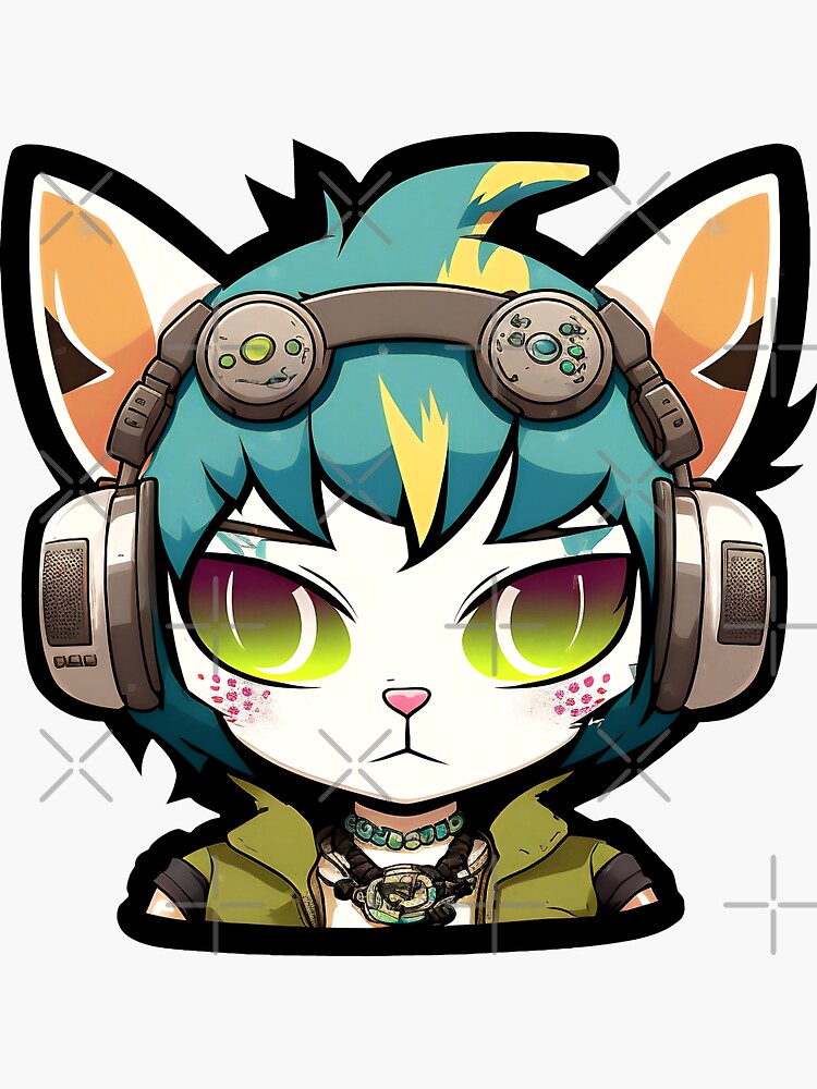 "Headphone Cats | Kawaii Headphone Cats | Anime Cats | Kawaii Cats ...