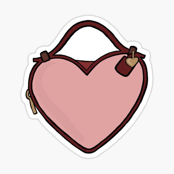 "designer heart purse" Sticker for Sale by gwynetheefner | Redbubble