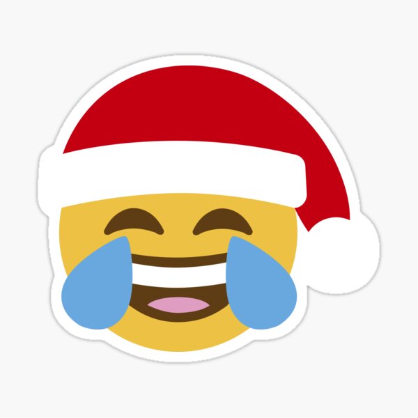 "Smiley Santa Claus Laughing Out Loud LOL Emoticon" Sticker for Sale by ...