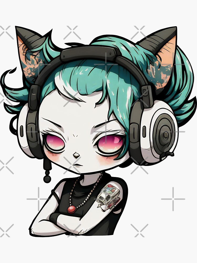 "Headphone Cats | Kawaii Headphone Cats | Anime Cats | Kawaii Cats ...