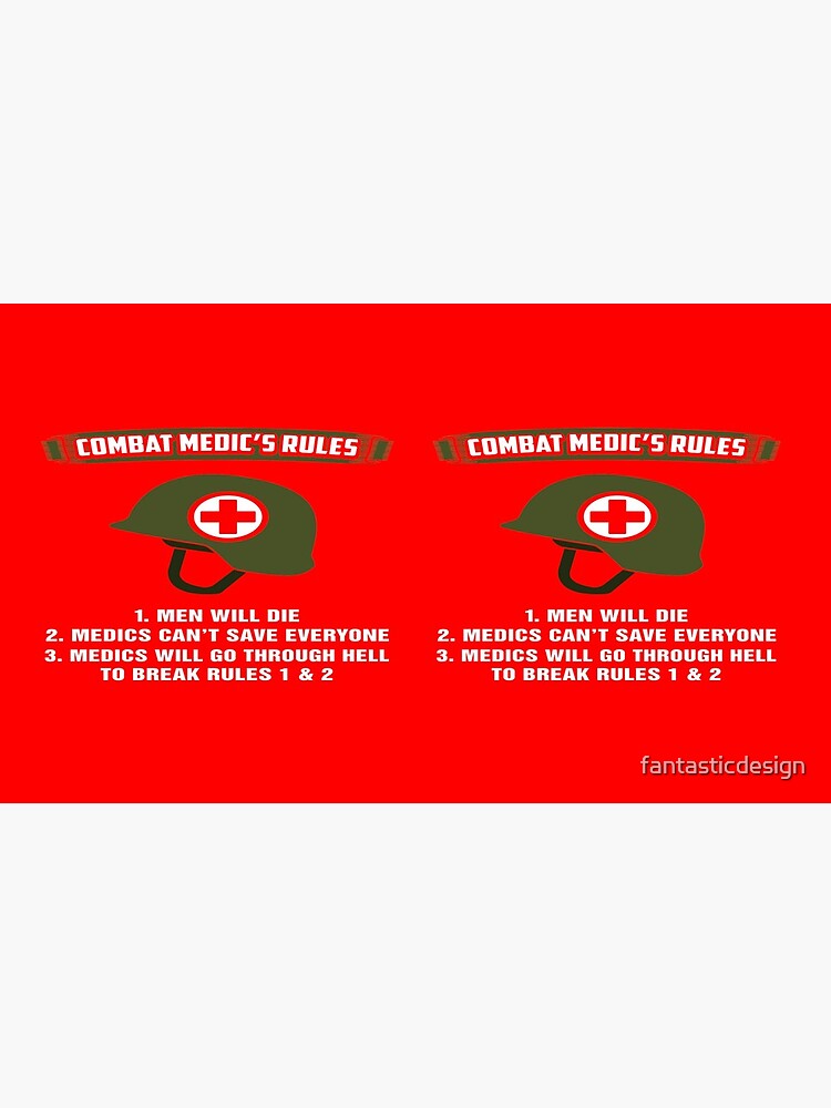 "Combat Medic's Rules 1. Men Will Die." Mug by fantasticdesign | Redbubble