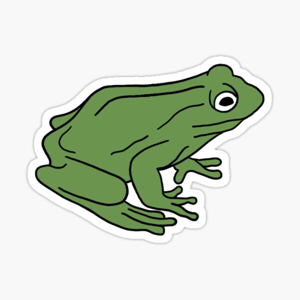"Green frog" Sticker for Sale by Madeline-13 | Redbubble