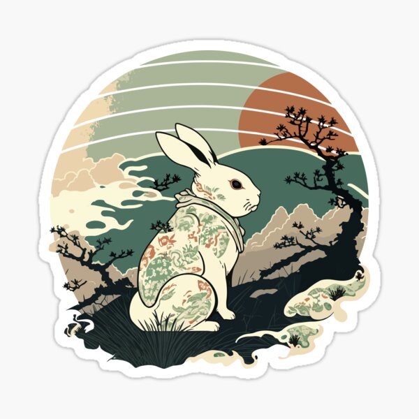"Bunny Year of the Rabbit" Sticker for Sale by ChasmicArt | Redbubble
