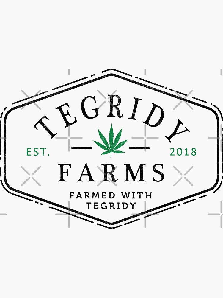 "Tegridy Farms Est. 2018 - Farmed with Tegridy" Sticker for Sale by ...