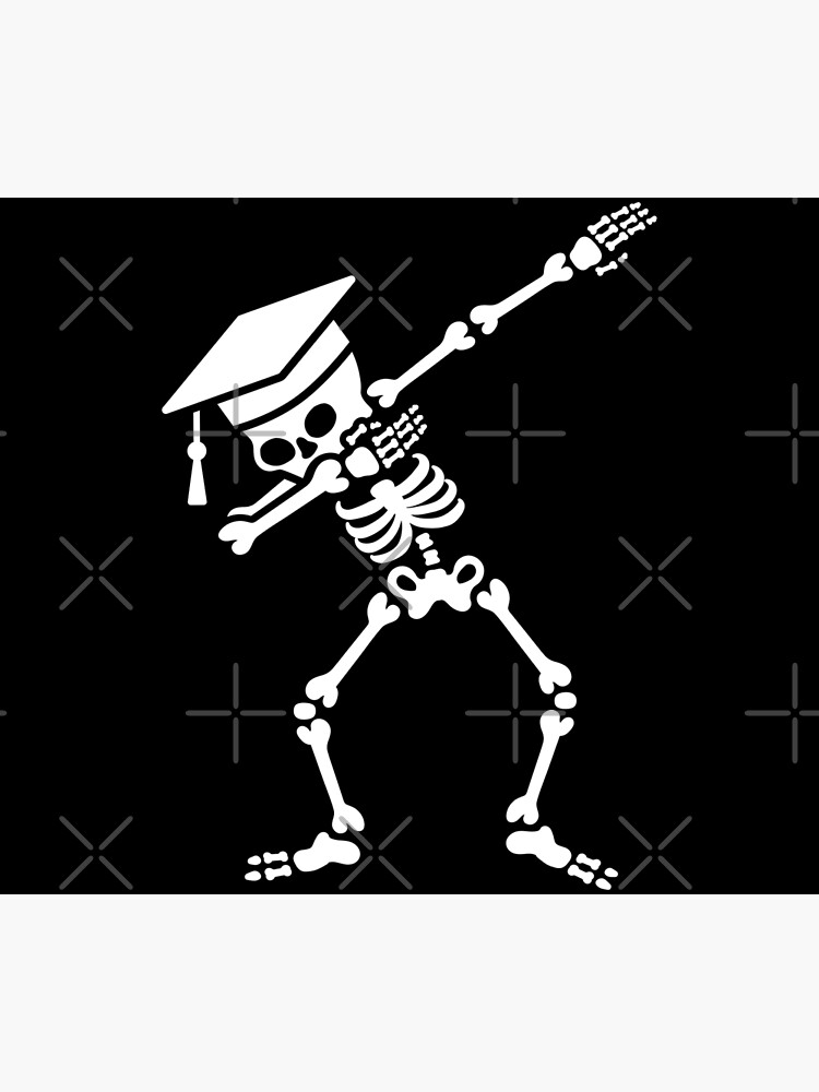 "Dab skeleton dabbing student - pass exams graduation" Poster by ...