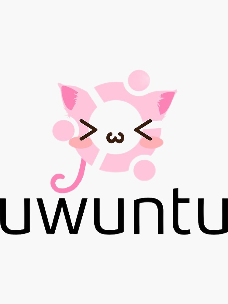 "uwuntu Sticker" Sticker for Sale by bendesign1 | Redbubble