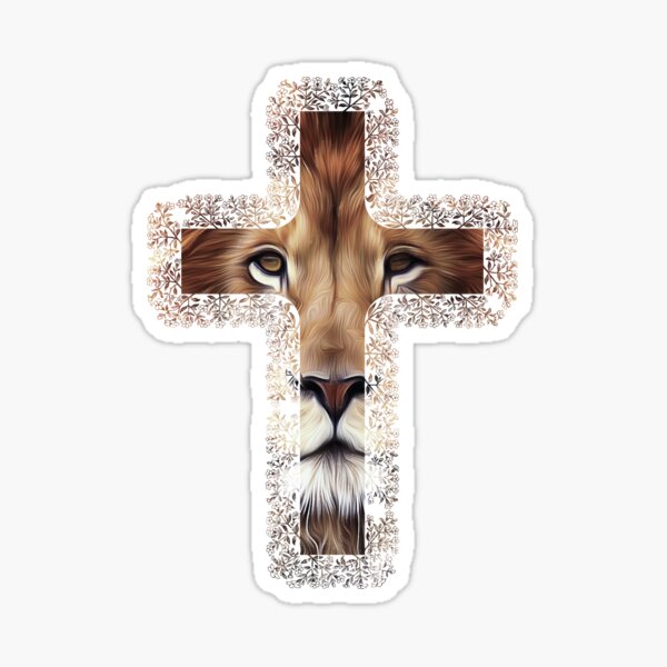 "Yahusha Jesus Messiah - Lion of Judah Cross - Christian T-shirt ...