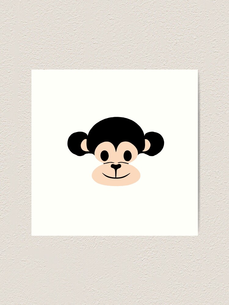 "Cute Monkey Face" Art Print for Sale by PNINU | Redbubble