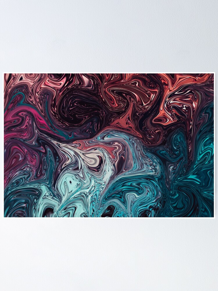 "Blue And Pink Theme Abstract" Poster for Sale by procreativefox ...