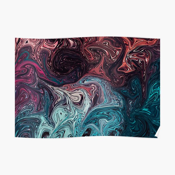 "Blue And Pink Theme Abstract" Poster for Sale by procreativefox ...