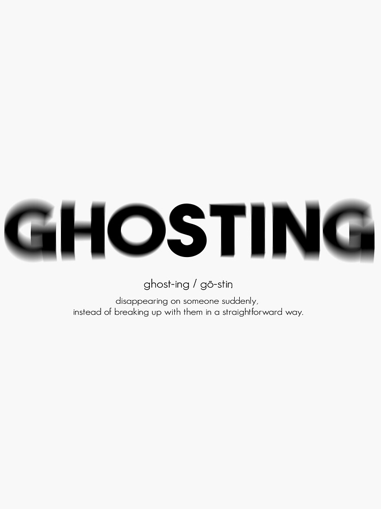 Pegatina «Diseño gráfico de Word Ghosting de tendencia» de QuanJewelry ...