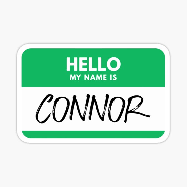 Custom Connor Nametag Stickers for Sale | Redbubble