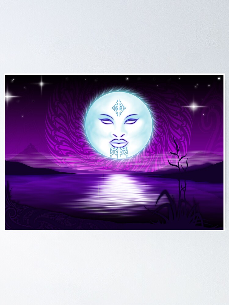 "Maori Moon " Poster for Sale by Winus | Redbubble