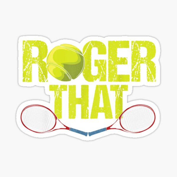 "Roger That Funny Retro Tennis Design Vintage Tennis " Sticker for Sale ...