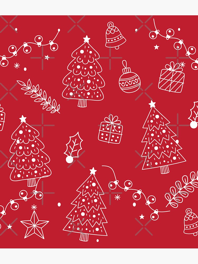 "Merry Red Christmas" Sticker for Sale by MaiZephyr | Redbubble