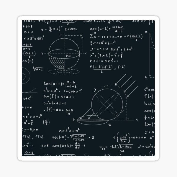 "Math Equations" Sticker for Sale by renju1902 | Redbubble