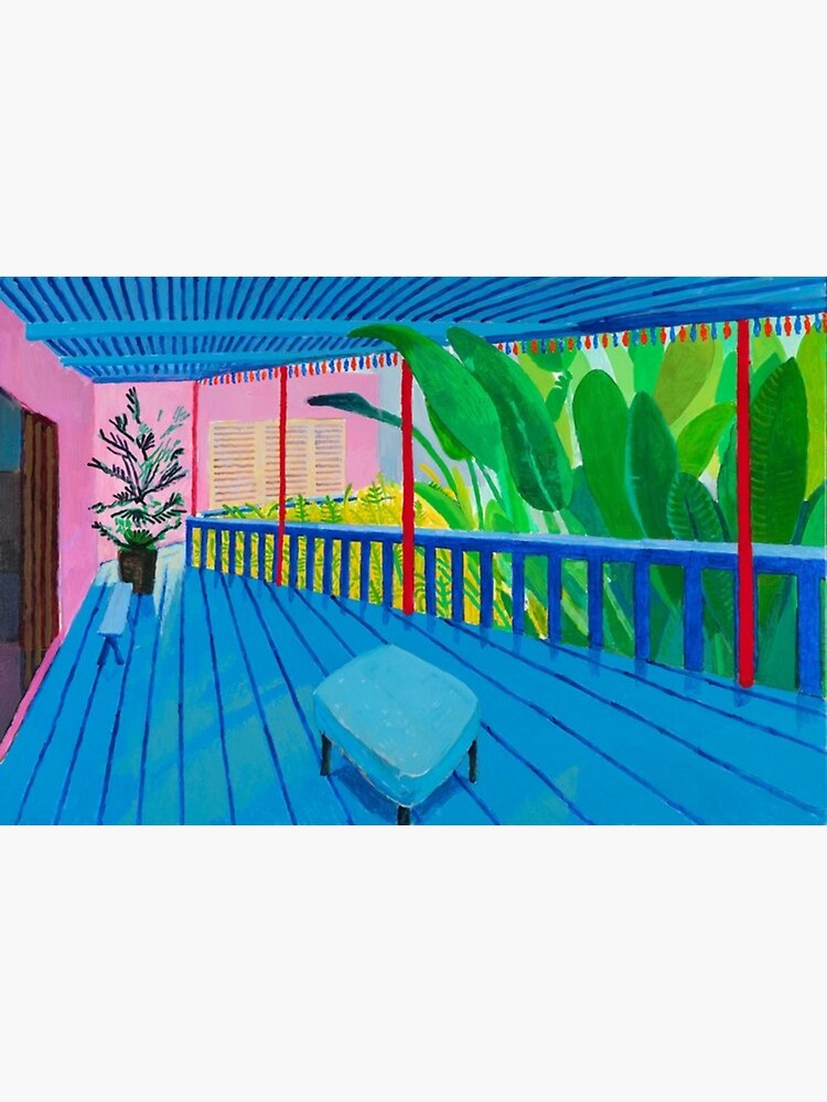 "Garden with Blue Terrace | David Hockney" Sticker for Sale by ...