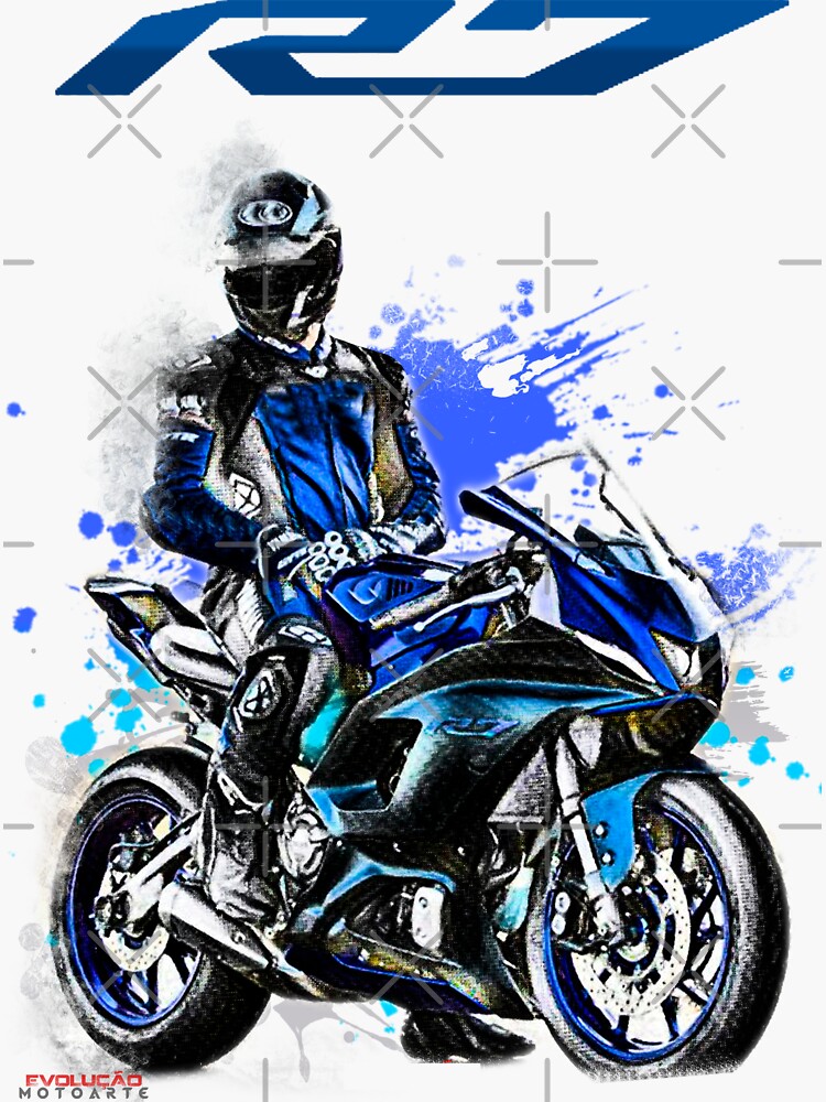 "YZF-R7 Superbike Rider" Sticker for Sale by Evomotoarte | Redbubble