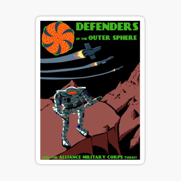 "Defenders of the Outer Sphere " Sticker for Sale by LeianArt | Redbubble