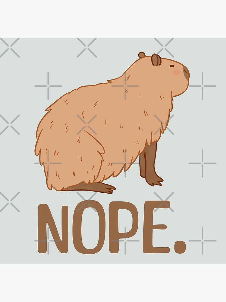 "Sad Capybara " Poster for Sale by Yarafantasyart | Redbubble