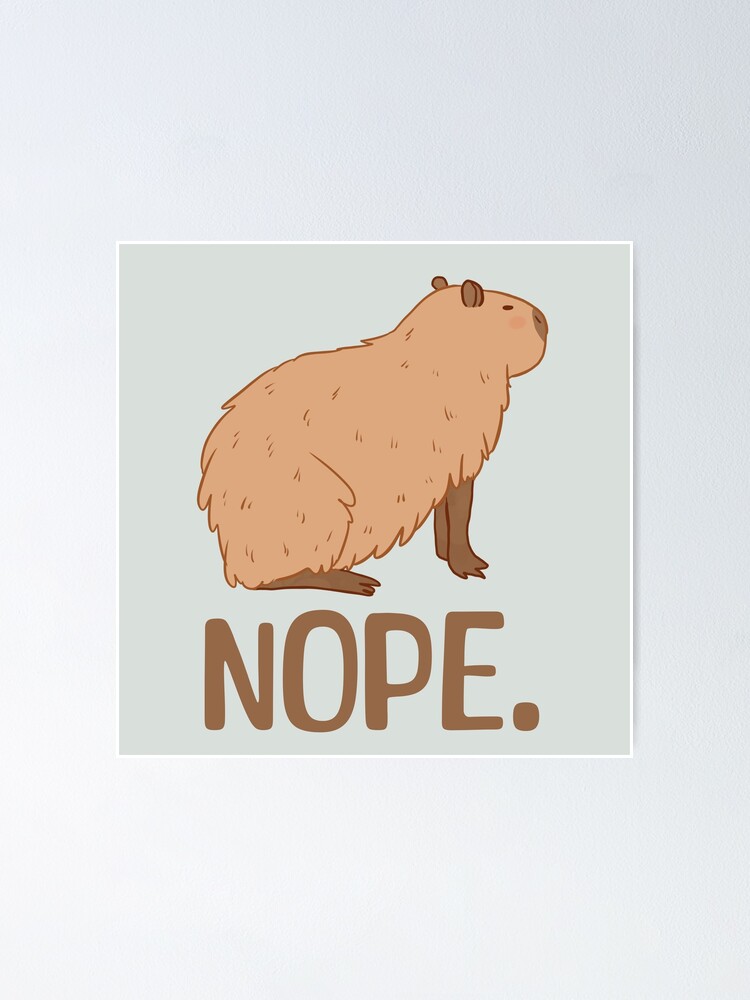 "Sad Capybara " Poster for Sale by Yarafantasyart | Redbubble