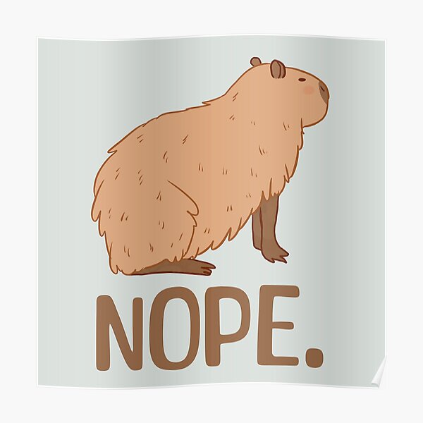 "Sad Capybara " Poster for Sale by Yarafantasyart | Redbubble