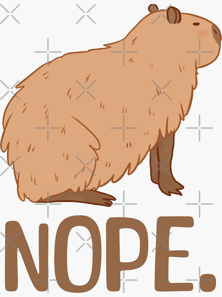 "Sad Capybara " Sticker for Sale by Yarafantasyart | Redbubble