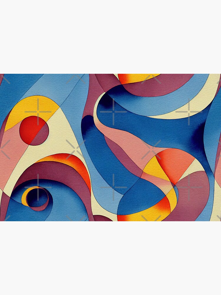 "Overlapping Abstractions" Sticker for Sale by Red-Alien | Redbubble