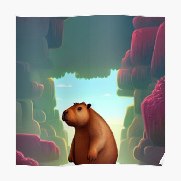 "Confused Capybara" Poster for Sale by mr-noob | Redbubble