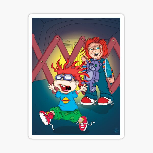 "Chucky vs Chuckie" Sticker for Sale by MK-Art-Designs | Redbubble
