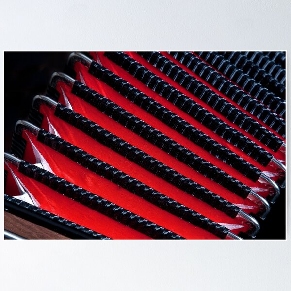 "Red Accordion Bellows 2" Poster for Sale by StephenPower | Redbubble