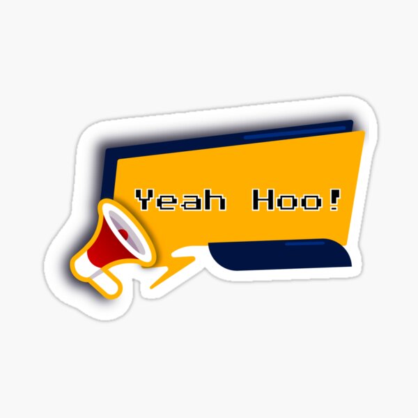 "Yeah Hoo!" Sticker for Sale by CoupleCure | Redbubble