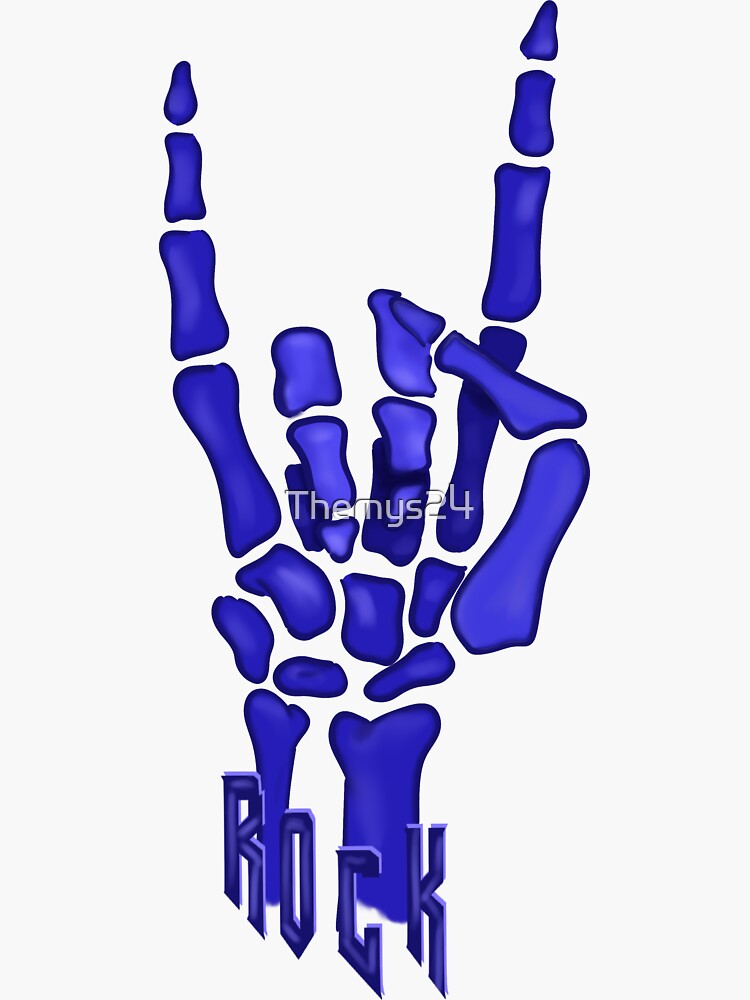 "rock hand" Sticker for Sale by Themys24 | Redbubble