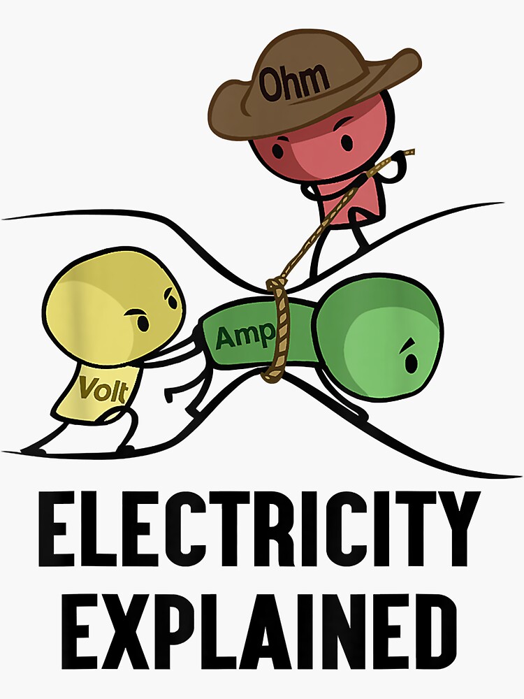 "Electricity Explained Physics Nerd " Sticker for Sale by danisacookie ...