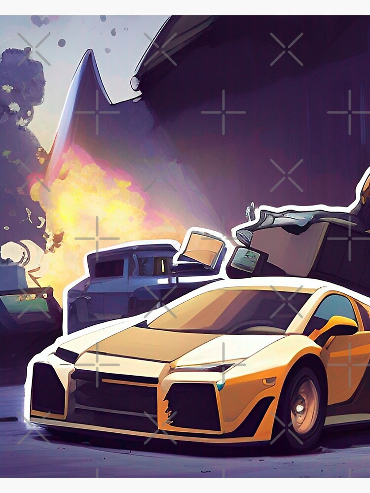 "Sportscar. Fast supercar artwork" Sticker for Sale by Neo-Expression ...