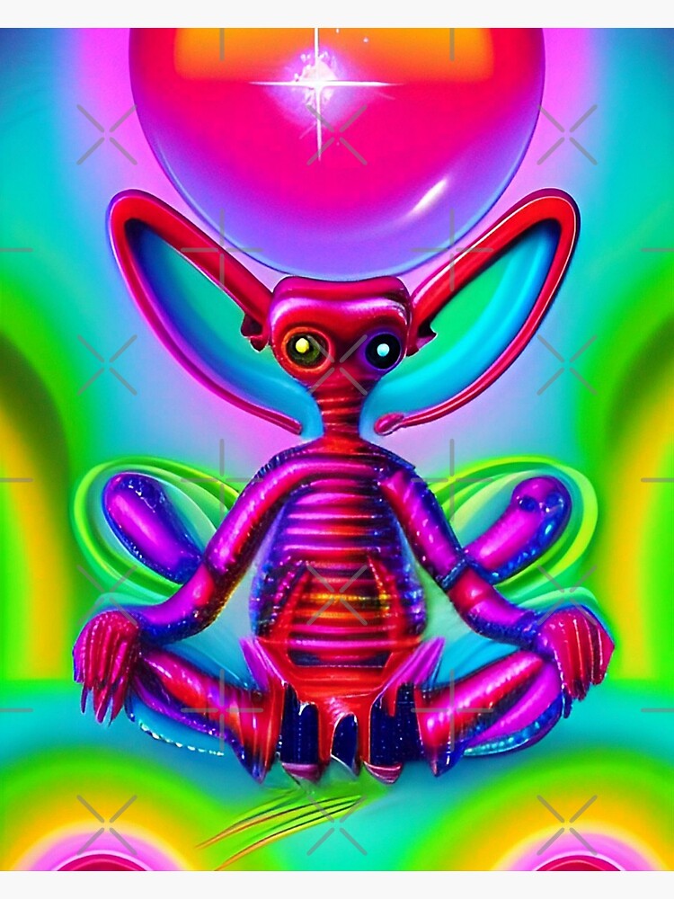 "Psychedelic alien art. Trippy colorful" Sticker for Sale by Neo ...