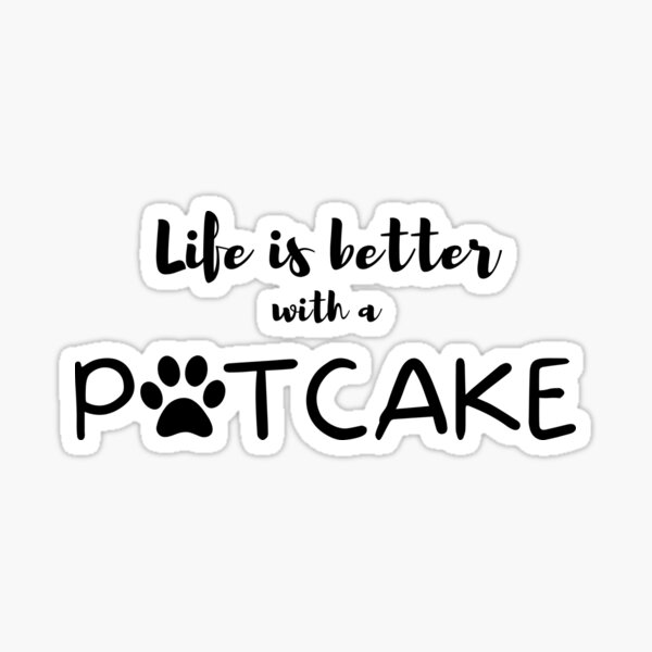 "Life Is Better With A Potcake dog black text" Sticker for Sale by ...