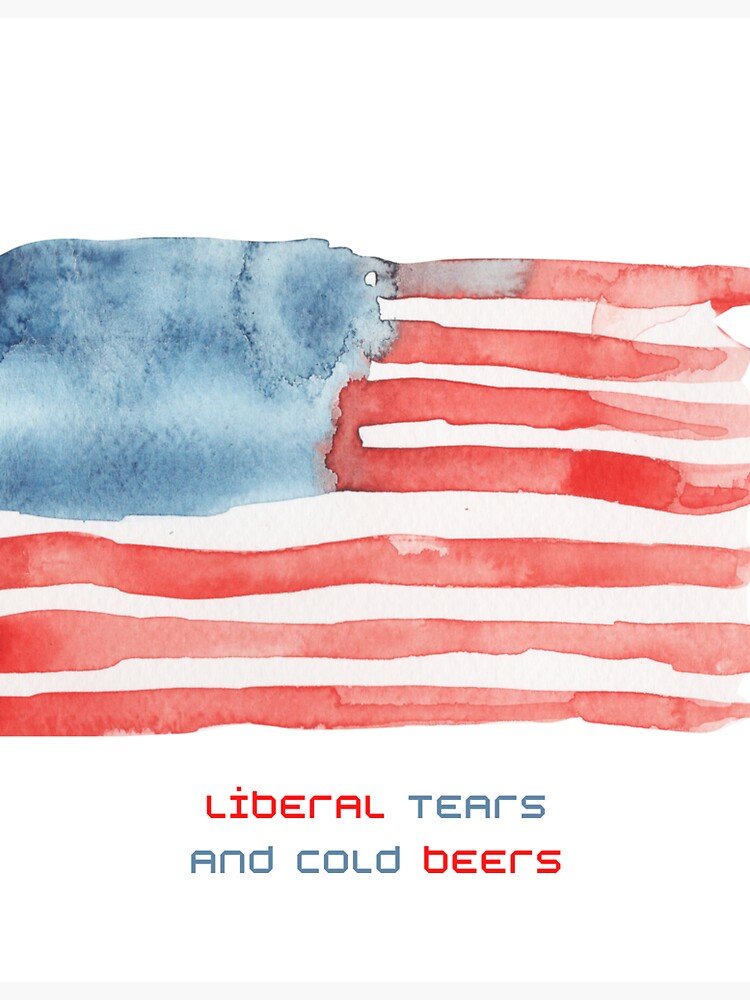 "liberal tears and cold beers" Sticker for Sale by chak87 | Redbubble