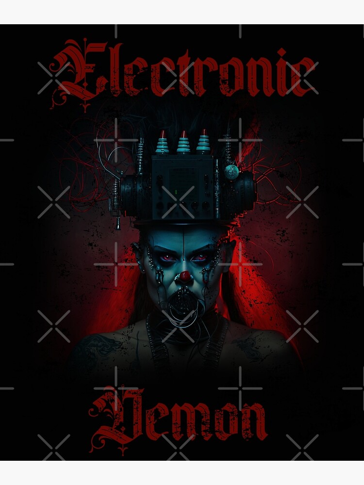 "Electronic demon Techno music" Poster for Sale by selektronik | Redbubble