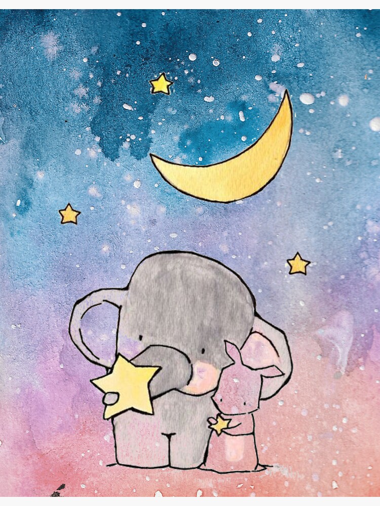 "Elephant and Rabbit Design #4" Sticker for Sale by InventiveOlogy ...