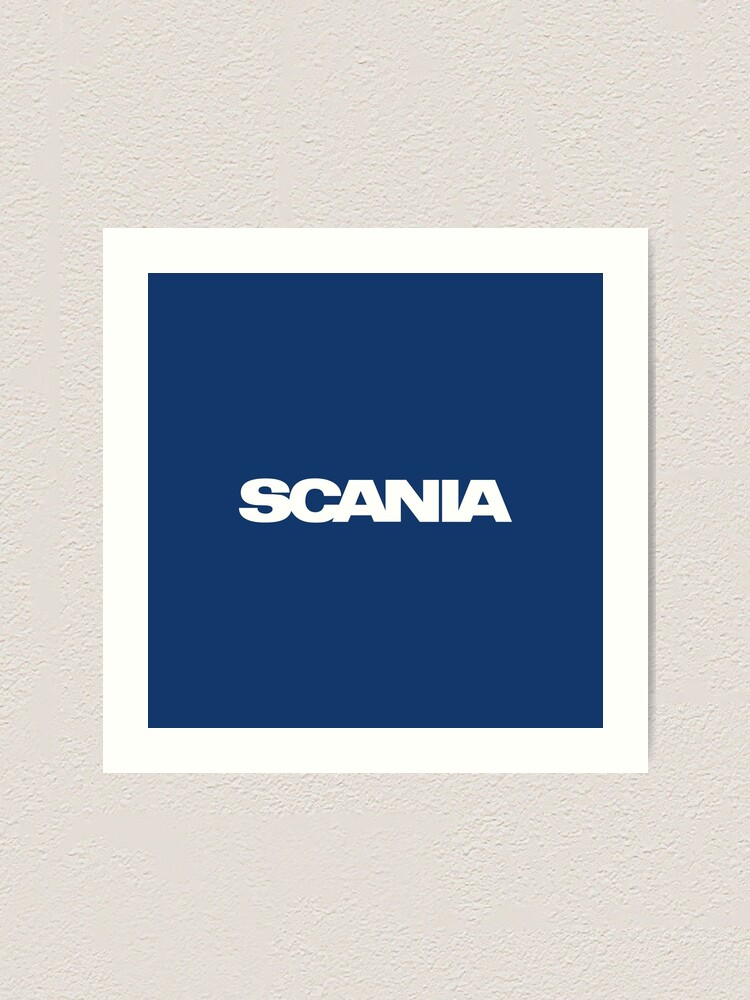 "simple white scania text logo" Art Print for Sale by seasmermaid31 ...
