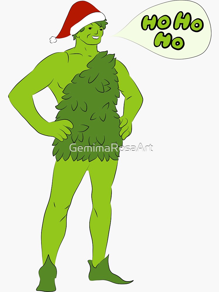 "Festive Jolly Green Giant Christmas " Sticker for Sale by ...