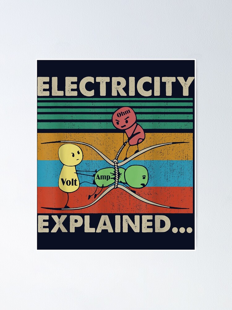 "Electricity Explained Physics Nerd " Poster for Sale by swearnoodles ...