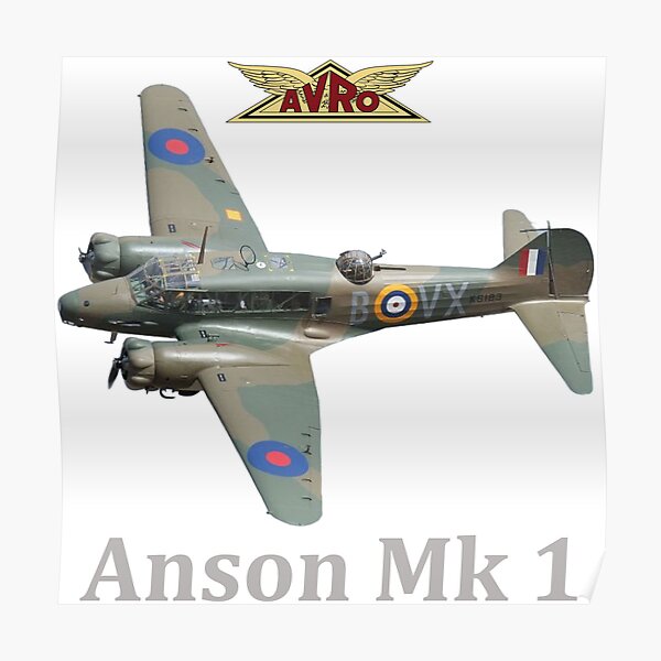 "Avro Anson Mk 1 WW2 RAF" Poster for Sale by Digitalfred | Redbubble