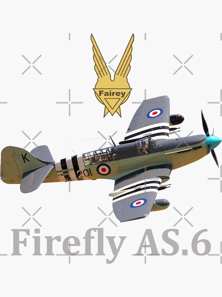 "Fairey Firefly AS.6 WW2 RAF" Sticker for Sale by Digitalfred | Redbubble