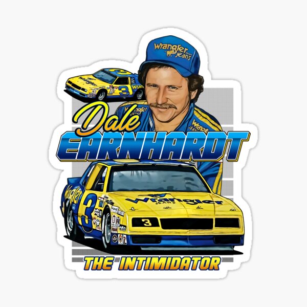 "Dale Earnhardt Nascar Legend Intimidator retro 80s style" Sticker for ...