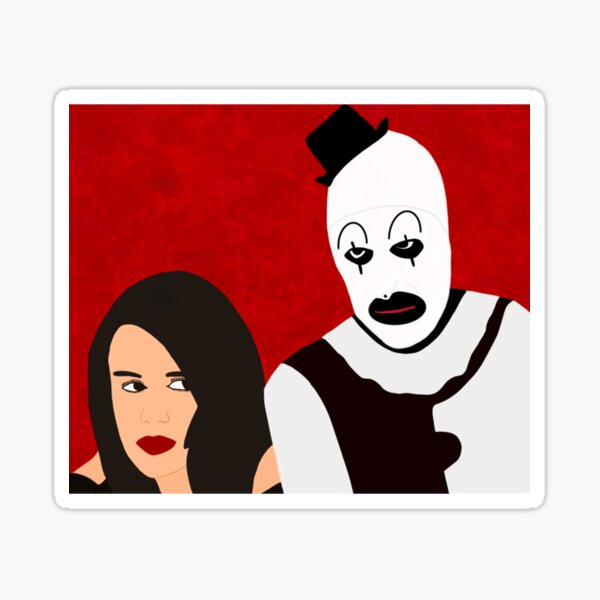 "Ta.ra Minimal Clown Art " Sticker for Sale by fatherfarm | Redbubble