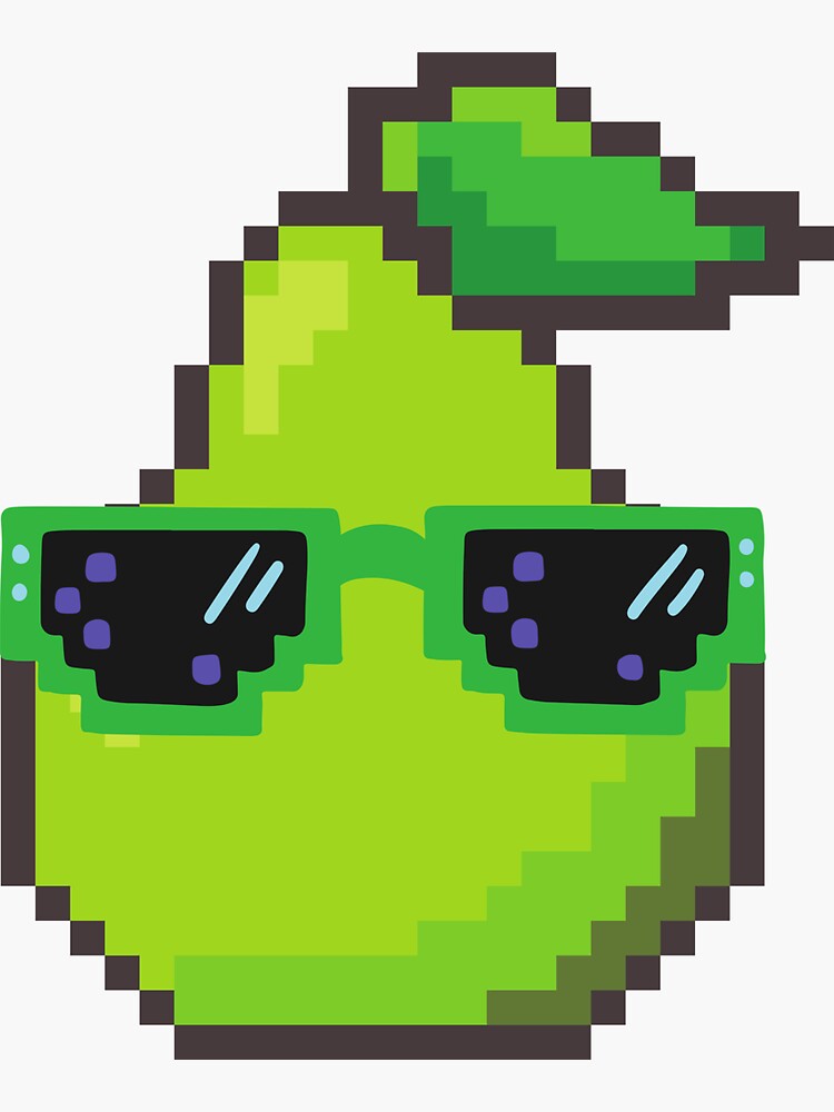 "Pixel Pear" Sticker for Sale by MuchY1 | Redbubble