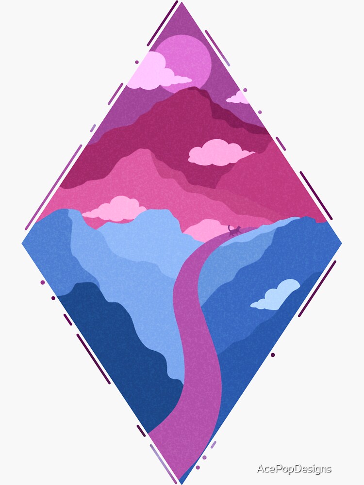"Subtle Bisexual Pride Flag" Sticker for Sale by AcePopDesigns | Redbubble