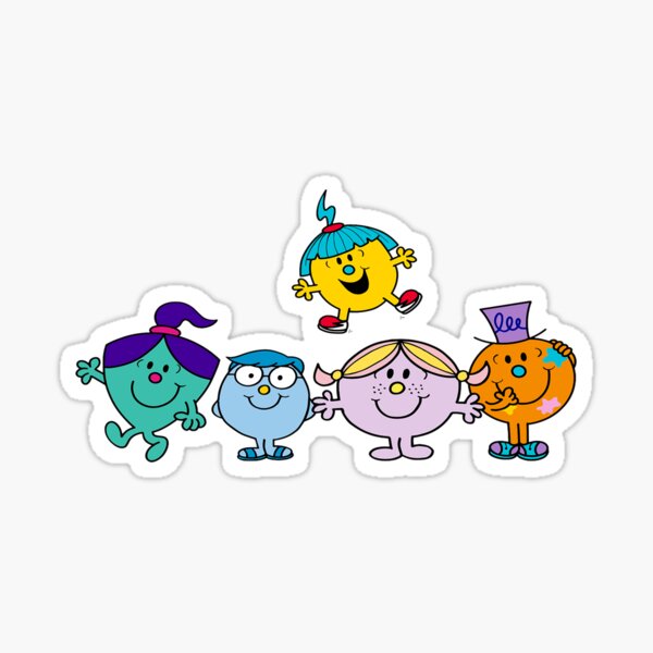 "Mr. Men and Little Miss, The Mr. Men" Sticker for Sale by Shiftdesigns ...